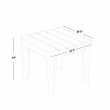 WestinTrends Ashore Oversized Outdoor Side Table, 18 Inch All Weather ...