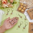1 Set 90Pcs Glass Wishing Bottle & Alloy Keychains with Iron Rings and ...