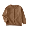 Agkizg Baby Girls Fall Lightweight Solid Color Crewneck Cardigan, Long ...