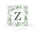 3drose, Monogram Initial Letter Z in Green Framed in Leaves and a Gold ...