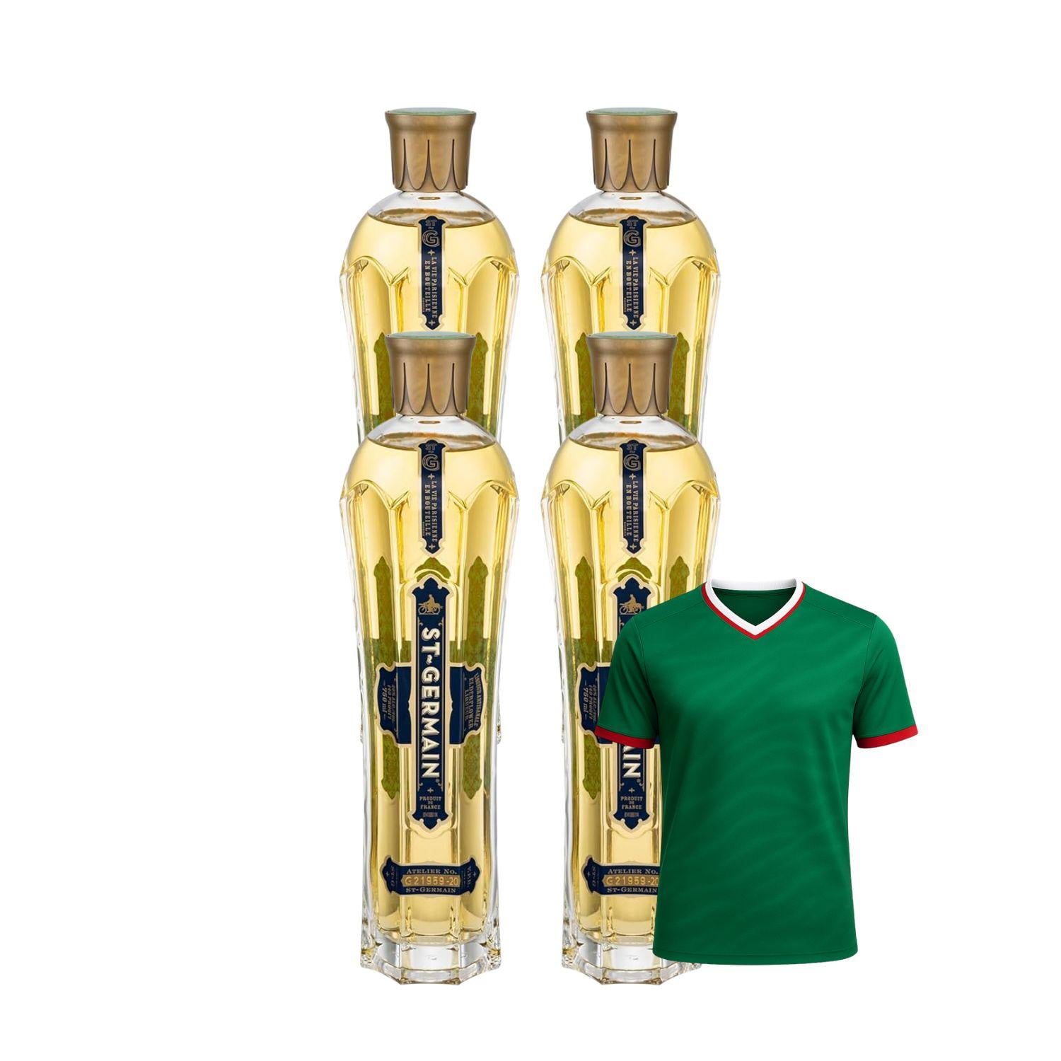 4 Licor St Germain 750 ml + Jersey Verde | Bodega Aurrera en línea