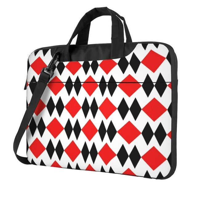 Red Kaleidoscope Diamond Laptop Bag, 14 inch Laptop or Tablet, Business ...