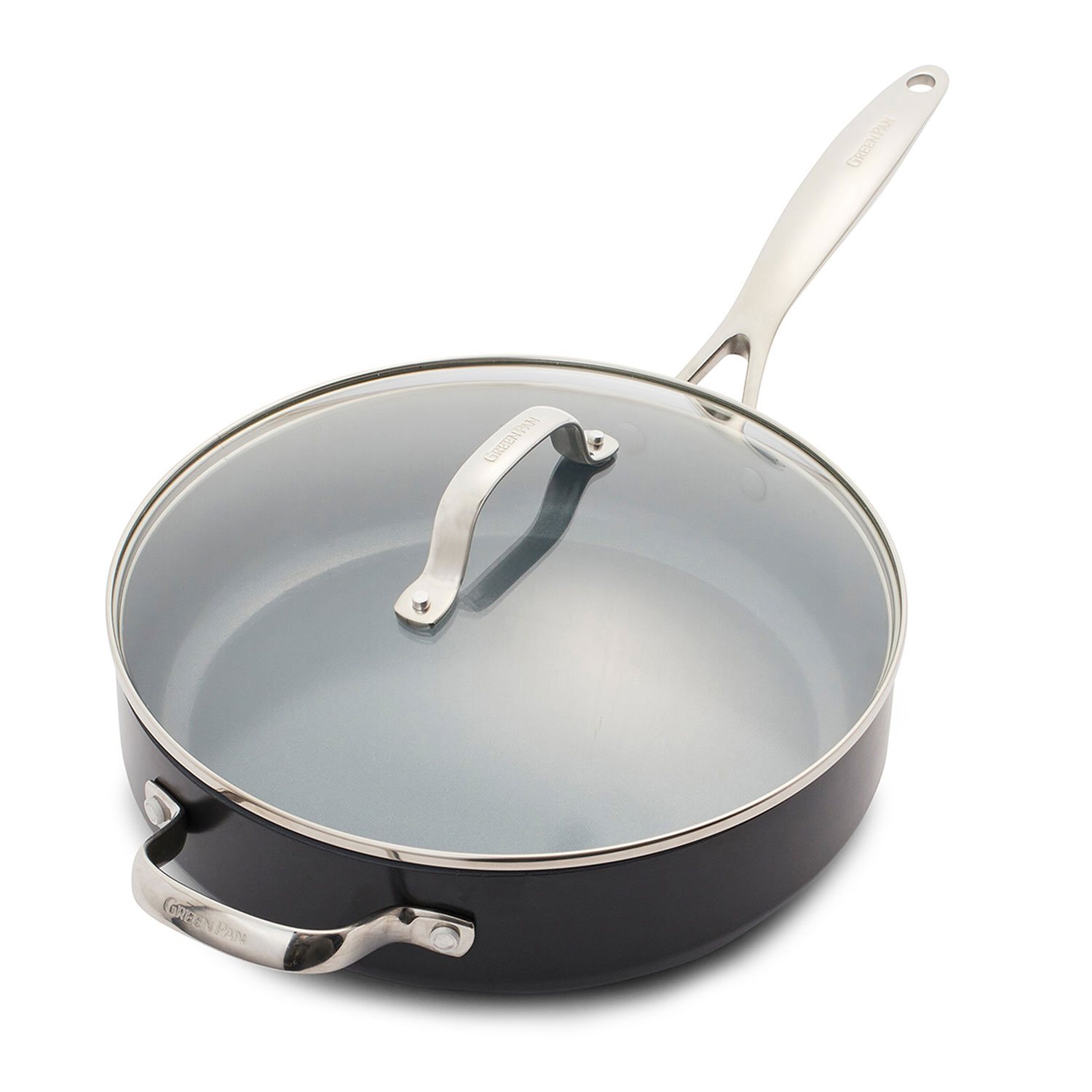 GreenPan Valencia Pro 4.5-Quart Ceramic Nonstick Saute Pan with Lid ...