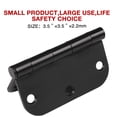 3.5 Inch Rounded Interior Door Hinges Matte Black No Squeak 24 Pack ...