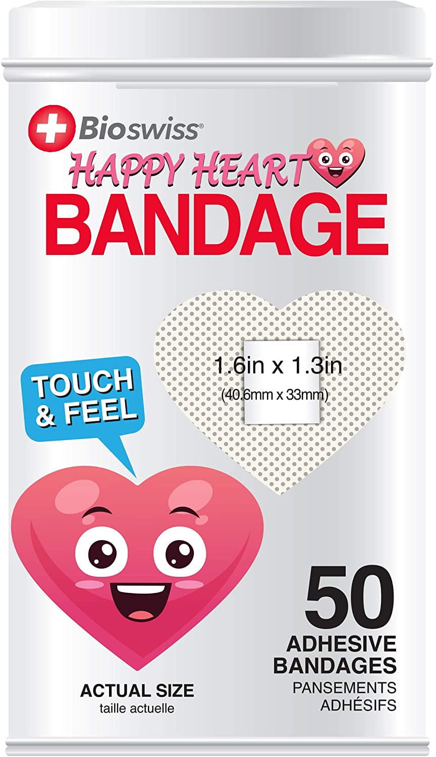 BioSwiss Kids Bandaids | 50pcs Sterile Unique Shaped Bandages Colorful ...