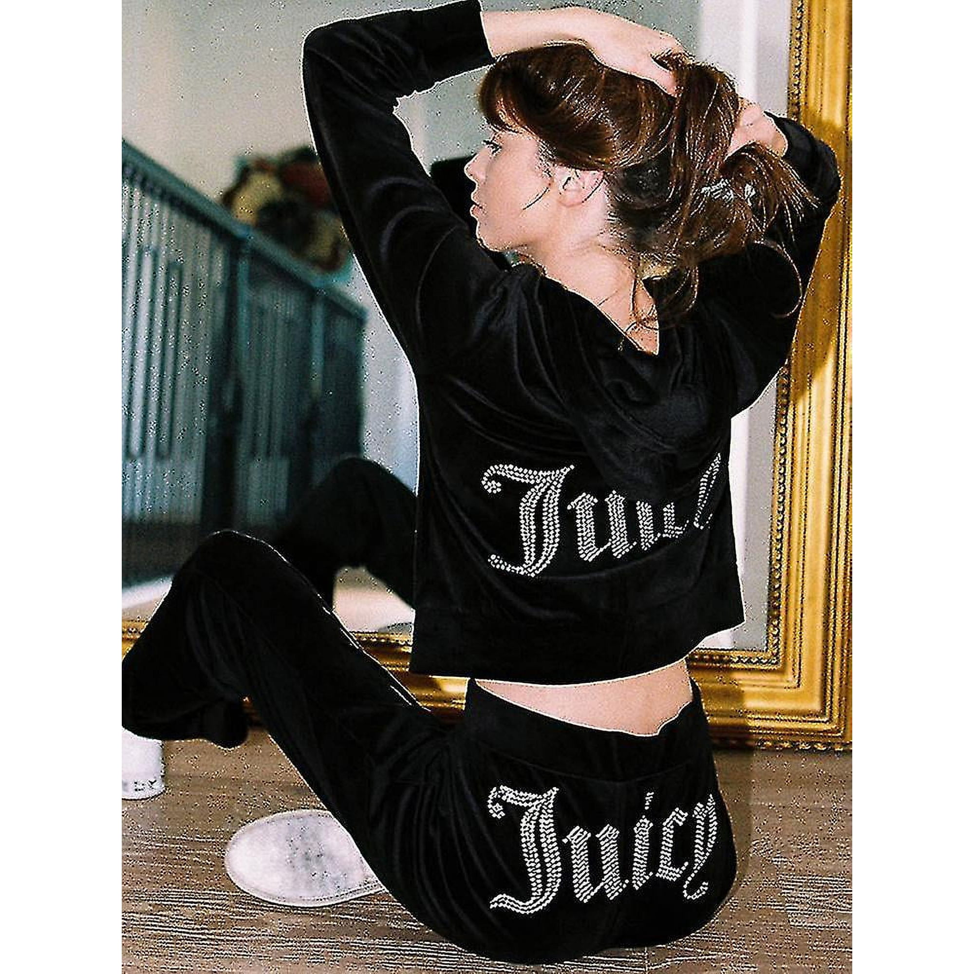 Click here for Kunjunli Velour Juicy Sewing Suit Hoodies Velvet Z... prices