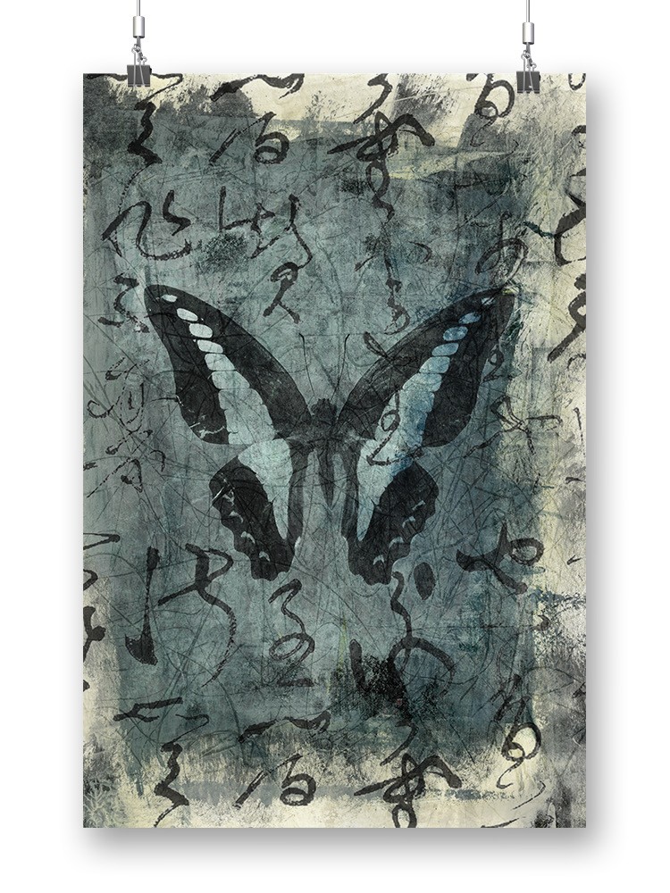 Blue And Black Butterfly Poster - Elena Ray Designs, - Walmart.com