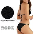 Levao Womens High Cut String Bikini Panties 6 Pack Ultra Soft Cotton