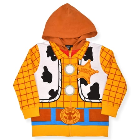 Disney Toy Story Boy's Woody Hooded Jacket, 100% Cotton, Yellow, Size 4 ...