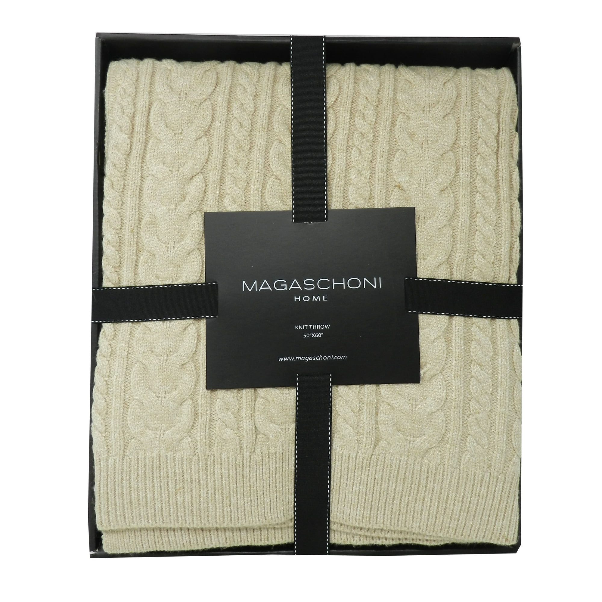 Click here for Magaschoni Home Knit Oatmeal Heather Throw 50 X 60... prices