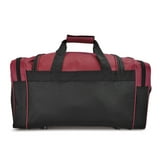 DALIX 21" Maroon Sports Duffle Bag, Gym Bag, Travel Duffel with ...
