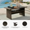 Bowery Hill Outdoor Multi-Use Table with a Fixed Storage Shelf ...