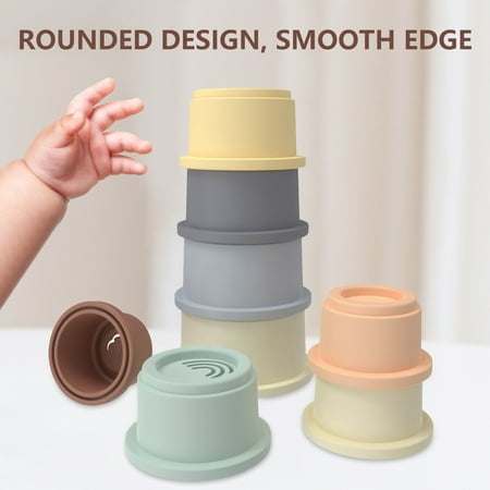 8PCS Stacking Cup Toys Nesting Cup Toy Building Cup Early Educational ...