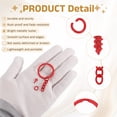 100Sets Red Keychain Making Kit, 30mm 1.2inch Chain Keychain Rings with ...