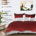 Dark Red Color Gradient Art California King Size Bed Set,Abstract Water ...