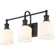 Rustic 3-Light Vanity Light in Antique Black Iron with Aged Galvanized ...