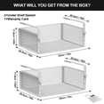 2-Pack Large White Iron Under-Shelf Basket Organizer with Expandable ...