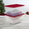 Sterilite 58 Quart Storage Box, Clear Plastic Storage Bin with Snap-On ...