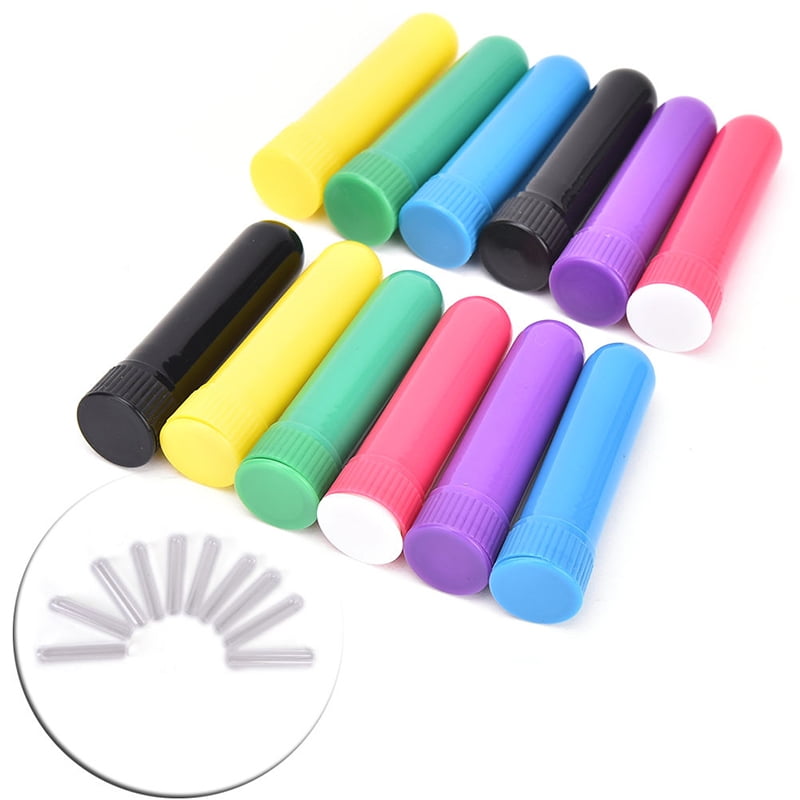 10pcs essential oil blank nasal inhaler tubes, muti color blank nasal ...