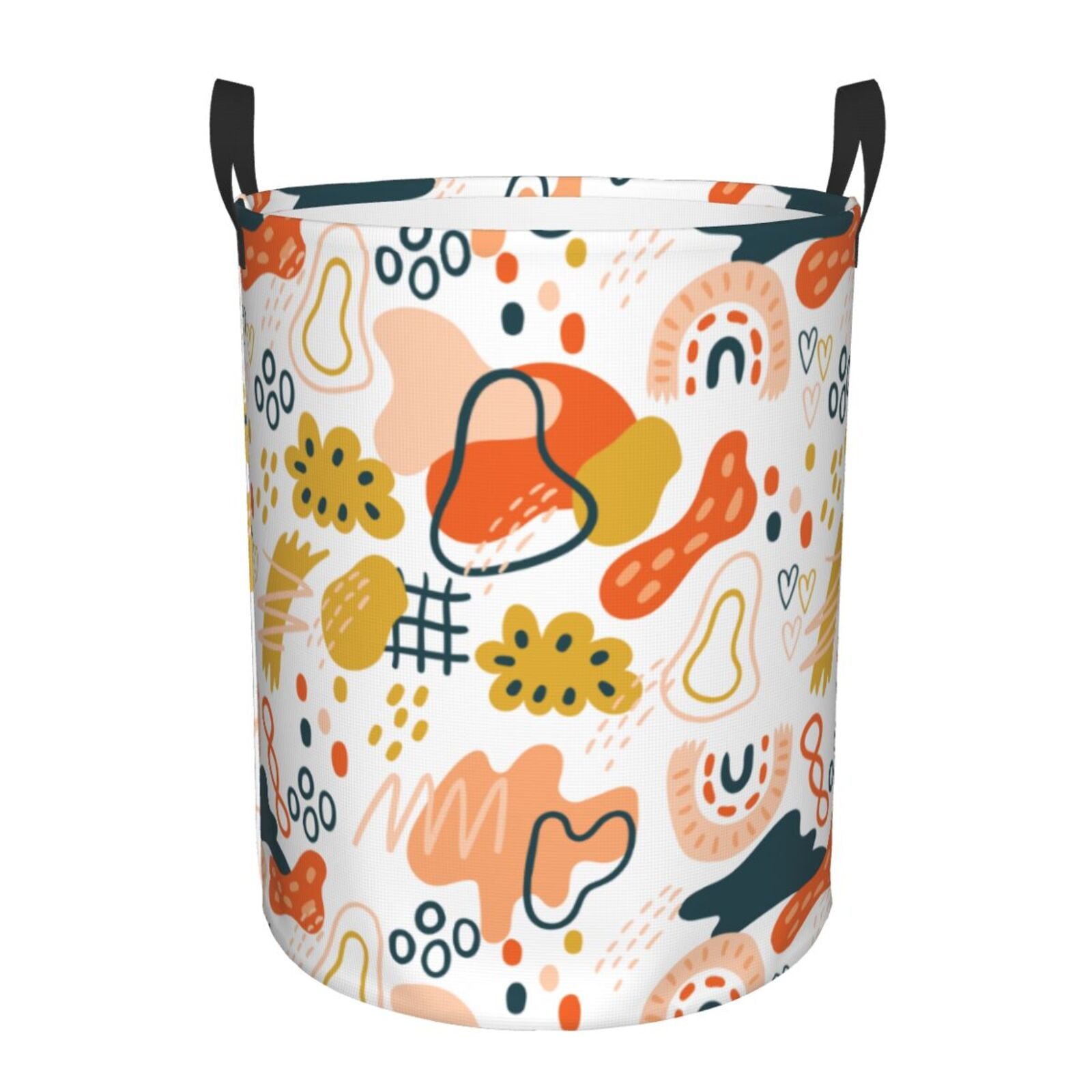 XMXT Collapsible Laundry Basket, Abstract Graphic Multicolor Printing ...
