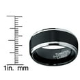 Metal Masters, Mens Tungsten Ring, Two-Tone, Black Brushed Finish, Wedding Band, 9MM - Walmart.com