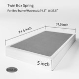 "QFTIME 5"" Metal Twin Box Spring, Sturdy Steel Structure, Mattress ...
