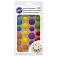 Wilton Bright Dots Edible Cake Decorations, Assorted Colors, 24 Count ...