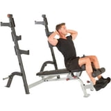 IRONMAN Triathlon X-Class Olympic Weight Bench with Detachable Leg Hold ...