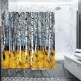 EDHITNR Printed Shower Curtain, Mildew-Proof Polyester Fabric Bathroom ...