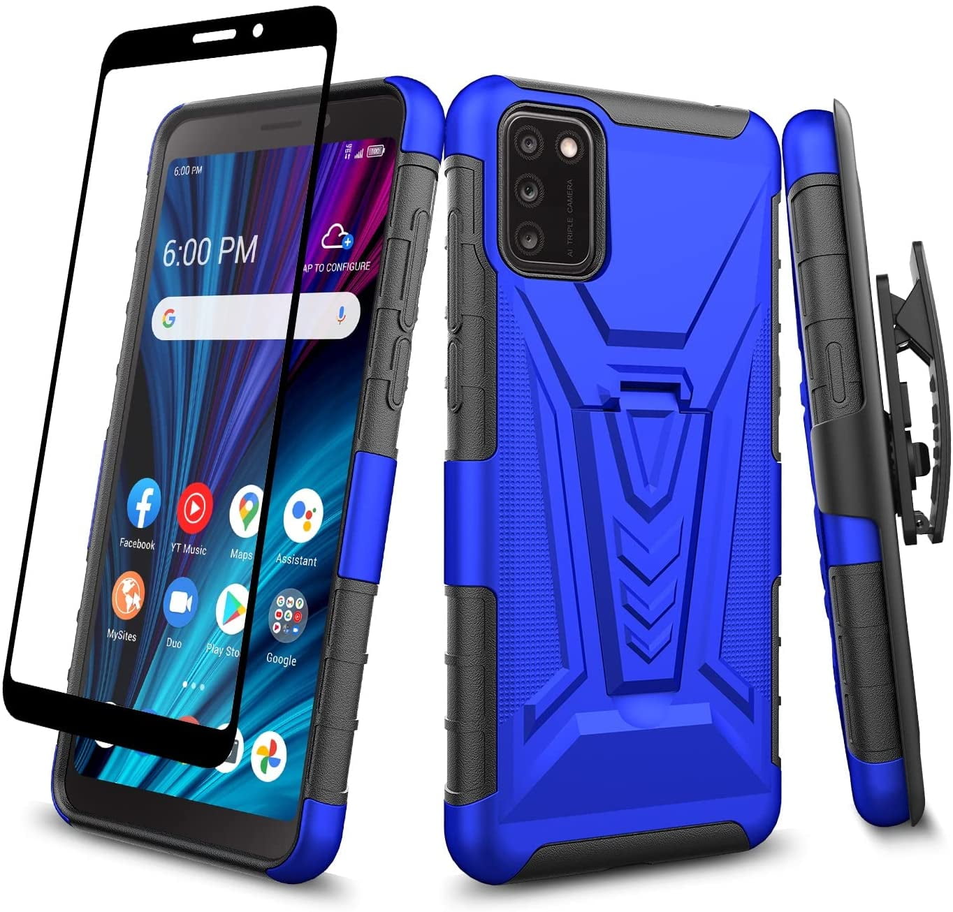 SPY CASE for Alcatel TCL A3X A600DL Case with Tempered Glass Screen ...