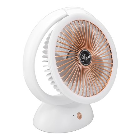 Foldable Fan With LED Light, 1 Button Switch Desk Fan Rechargeable 2 In ...