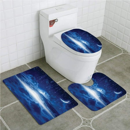 EREHome Fantasy House Night Sky Moon Falling Stars Clouds and Horizon ...