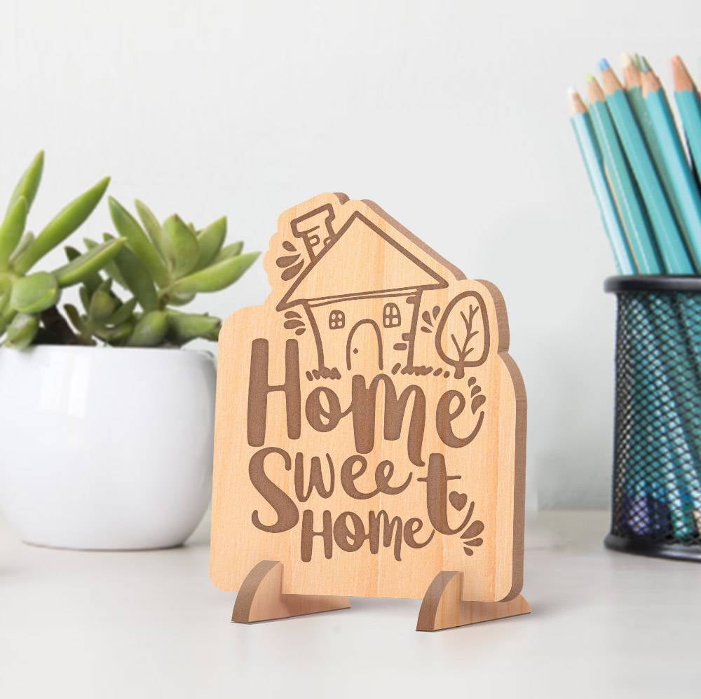 Personalized Home Sweet Home House shaped Wooden Housewarming Gift Card ...