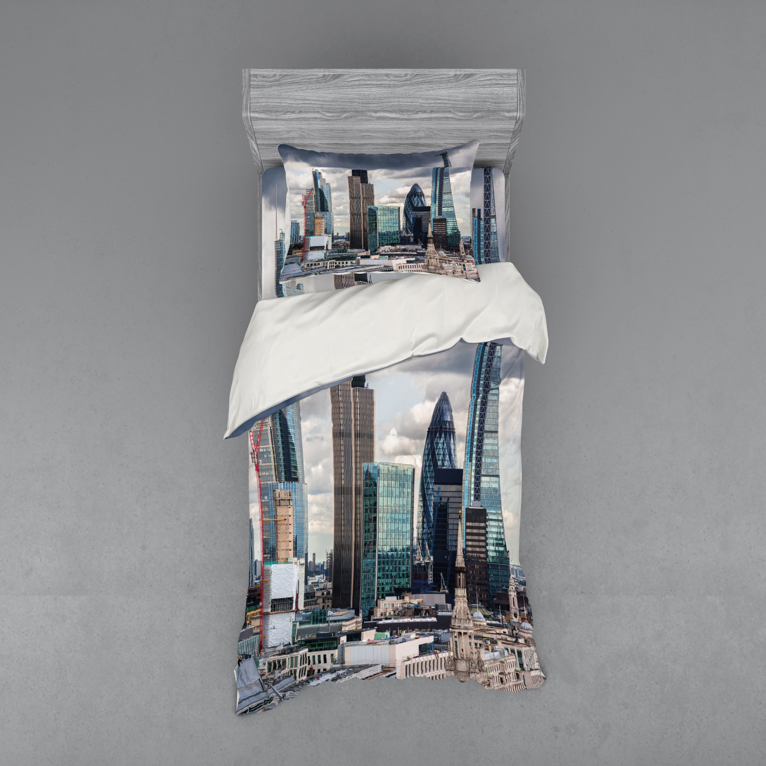 Ambesonne Urban Bedding Set 3 Pcs, London Modern Cityscape, Twin XL ...