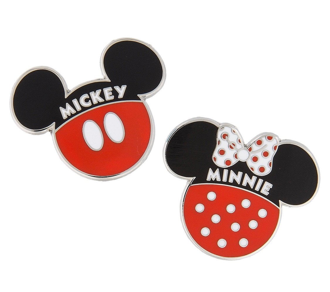 Disney Parks Mickey and Minnie Icon Pin Set New with Card - Walmart.com