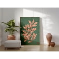 ARTVORA Minimal Botanical Leaf Branch Poster - Red Line Illustration ...