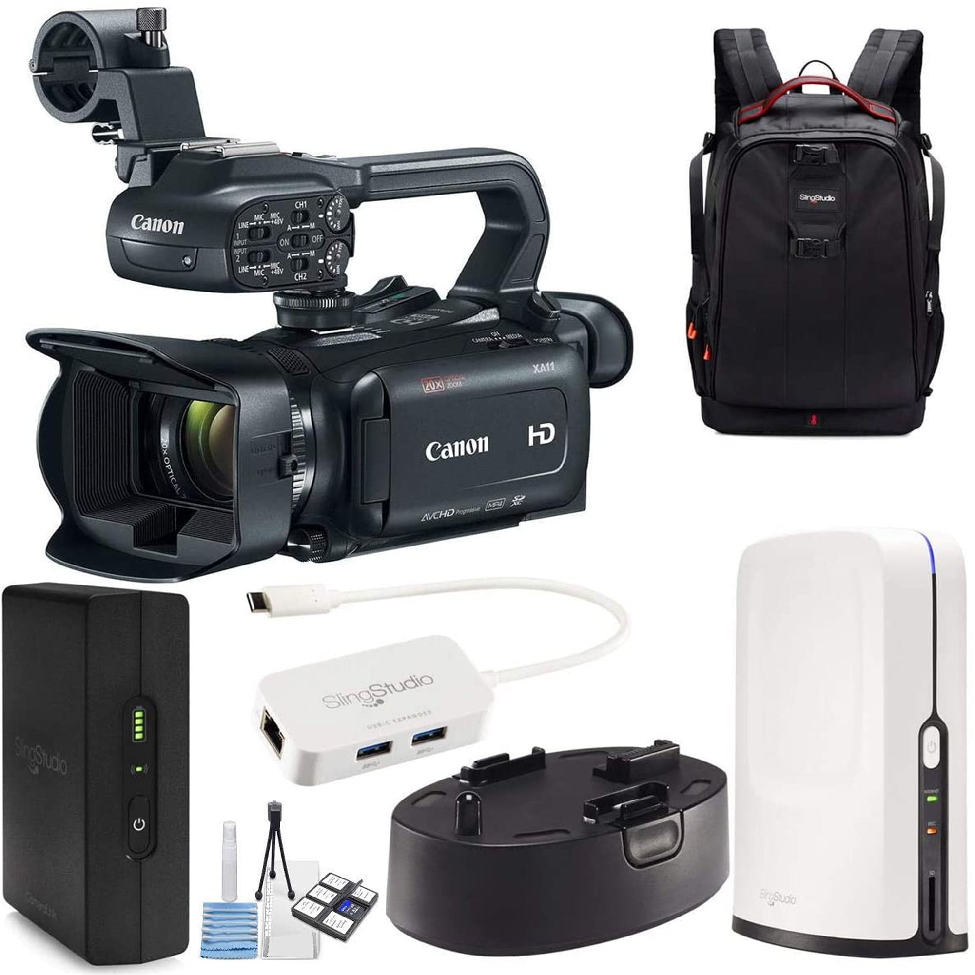 Canon XA11 Compact Pro Camcorder with HDMI and Composite Output Sling ...
