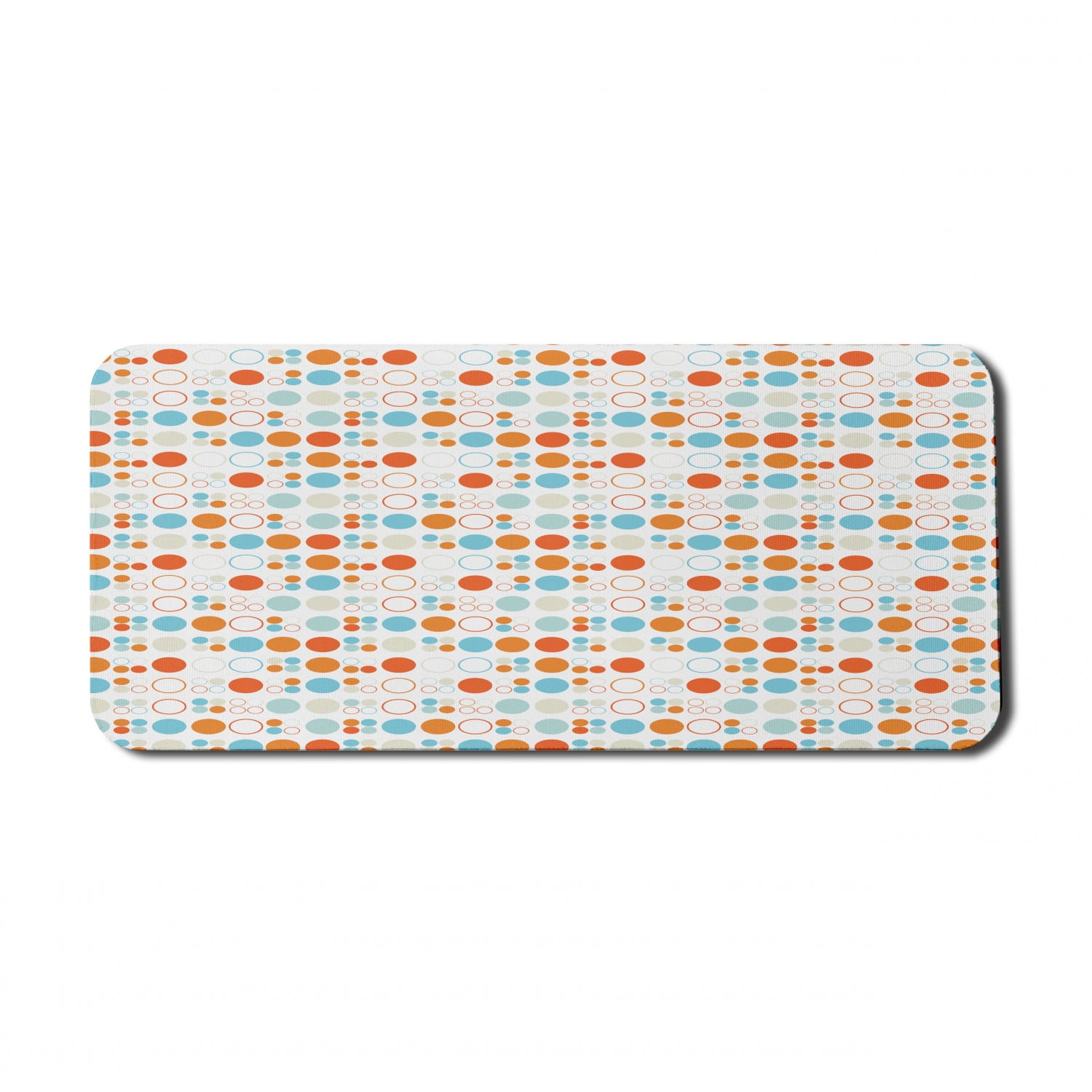 Geometric Computer Mouse Pad, Simplistic Colorful Circles Rings Ovals ...