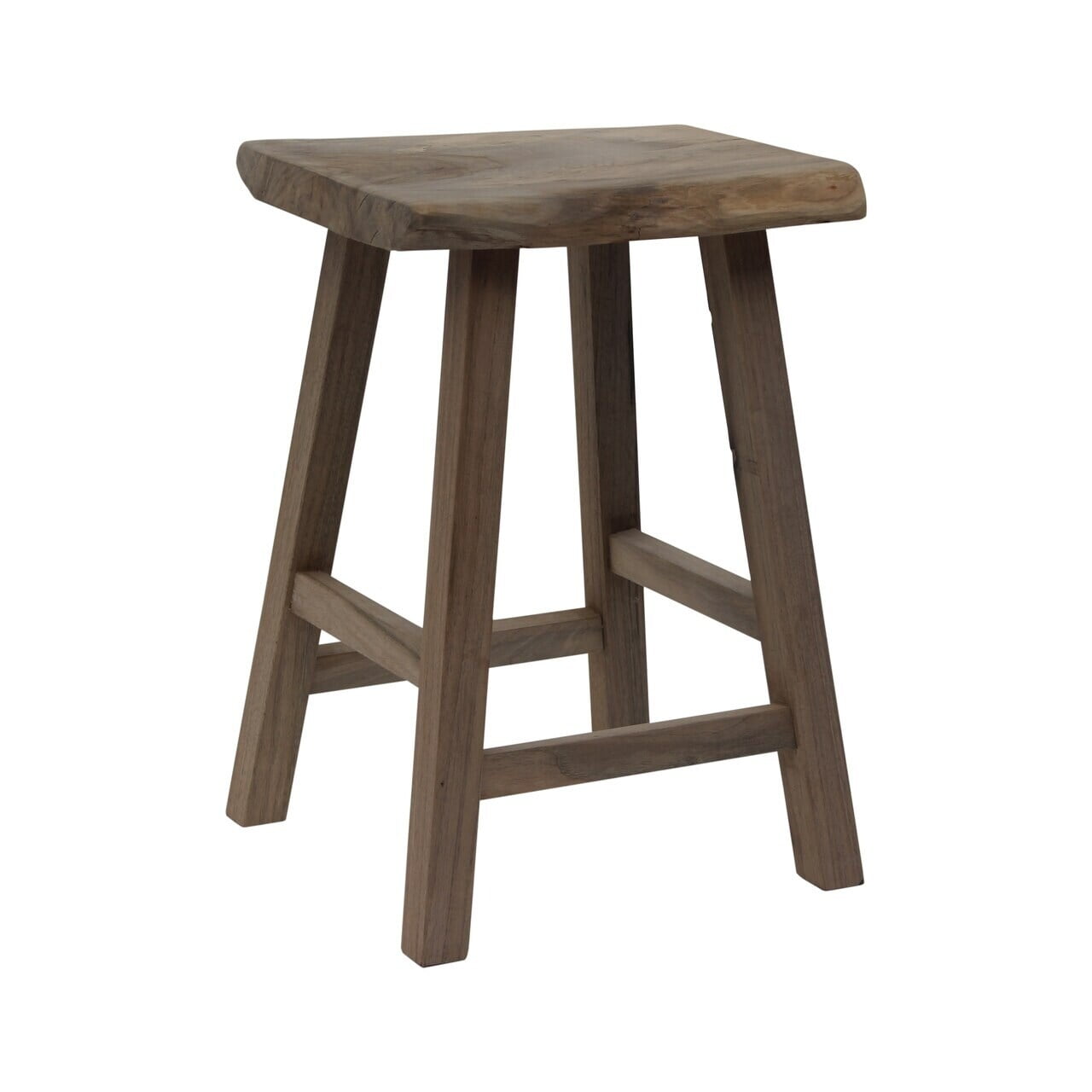 Artissance Live Edge Reclaimed Solid Walnut Wood Stool, 20 Inch Tall ...