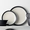 Noritake Colorwave Graphite 16-Piece Curve Dinnerware Set, Service for ...