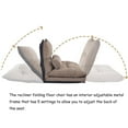 Foldable Armless Lounge Sofa Bed, Adjustable Futon with Memory Foam ...