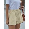 SHEWIN Women's Casual Summer Shorts, Mid Rise Elastic Waist, Drawstring ...