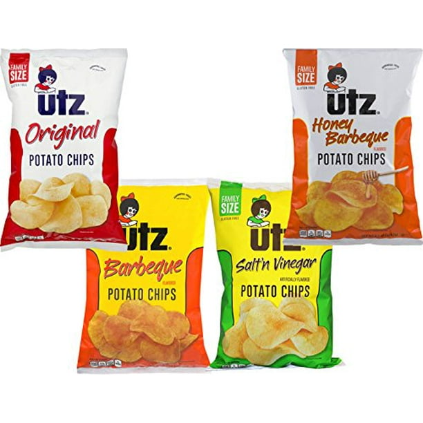 Utz Quality Foods Family Size Variety 4- Pack Potato Chips (Original ...