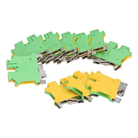 ESTINK Grounding Terminal,DIN Rail Mount Terminal,50Pcs DIN Rail Mount ...