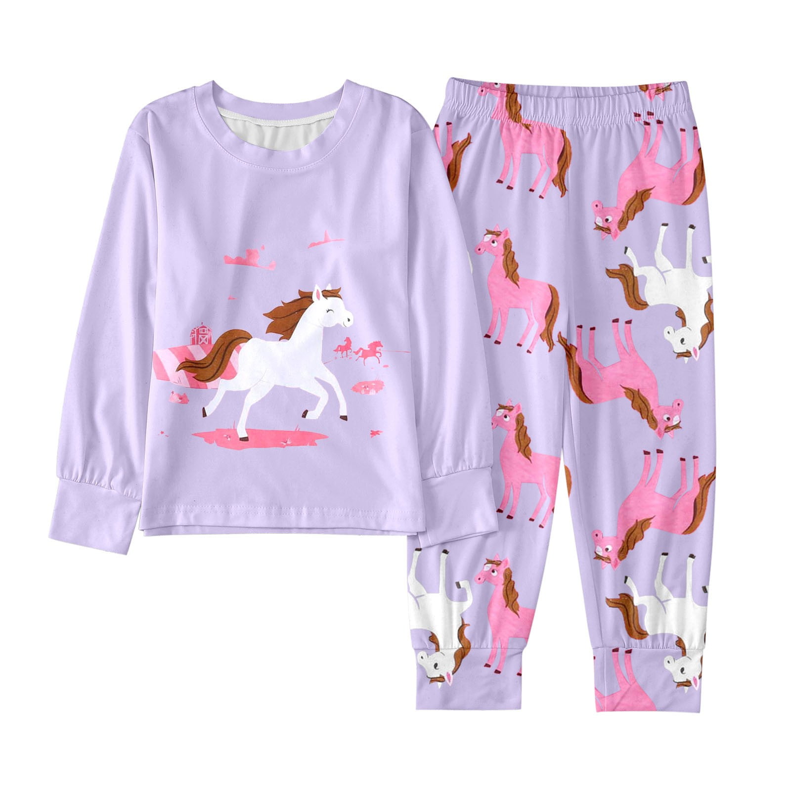 Click here for Rongler Girls Winter Sleepwear Set Long Sleeve Paj... prices