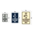 Portrait Round Lab Authorized Personnel Only Sign (Blue) - Large ...
