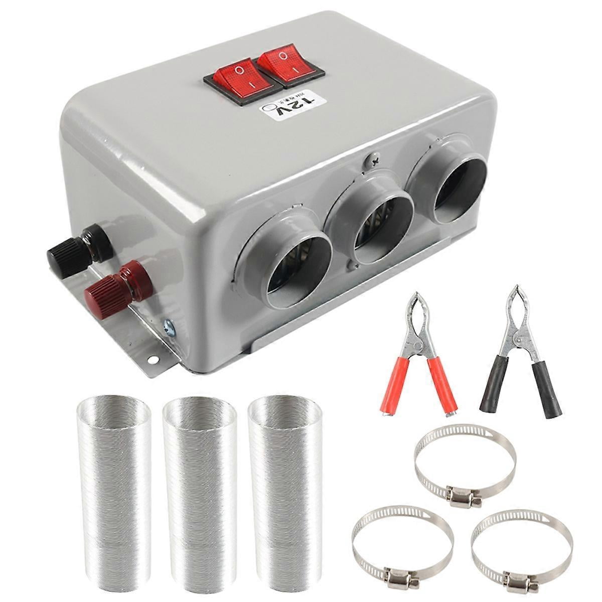 600W Car Universal Electric Heater Kits 3 Hole 12V DC Heating Fan ...