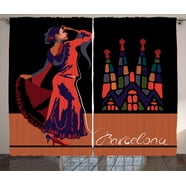 Ambesonne German Curtains 2 Panel Set, Colorful Street Houses, 108" x ...