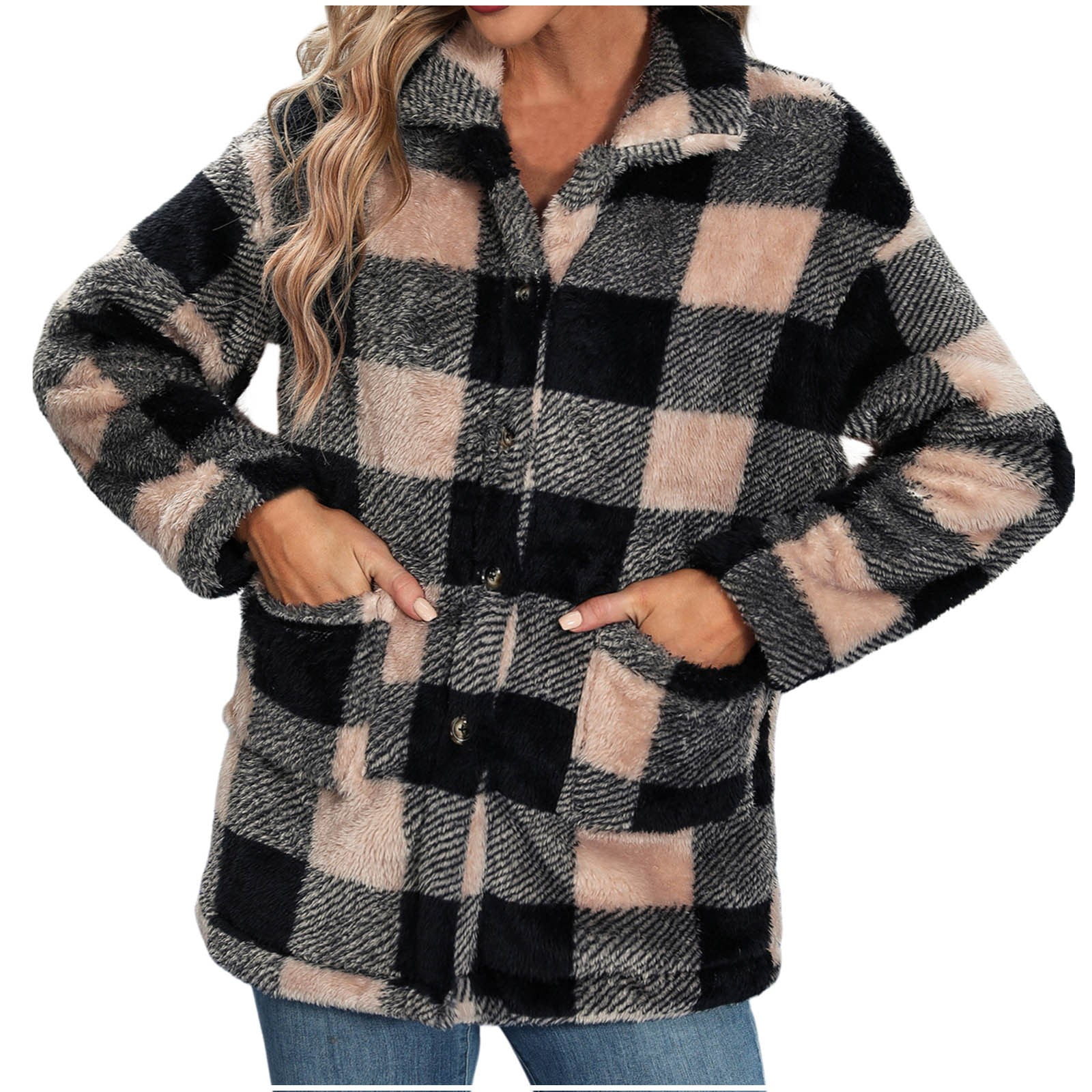 Click here for Unbranded Womens Winter Fashionable Loose Plaid La... prices
