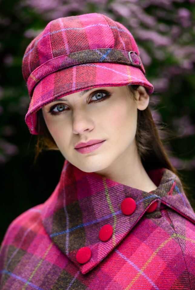 Ladies Red Plaid Flapper Hat Made By Mucros Weavers - Walmart.com